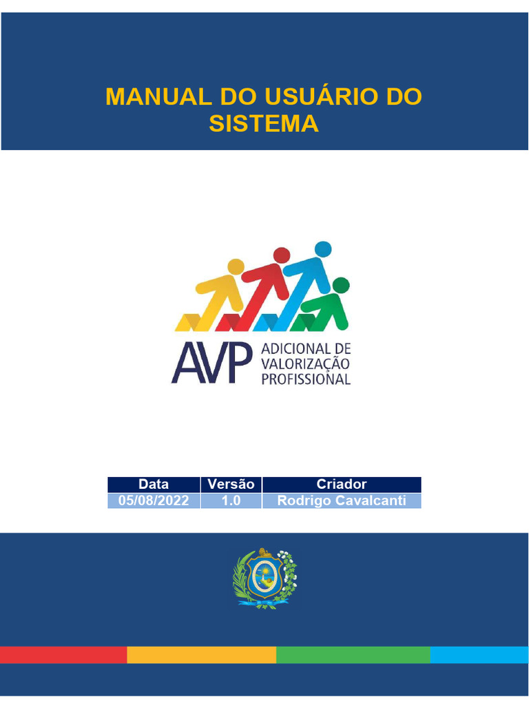 Manual Do Usuário Do Sistema - AVP | PDF | Fazer login | Desenvolvimento profissional