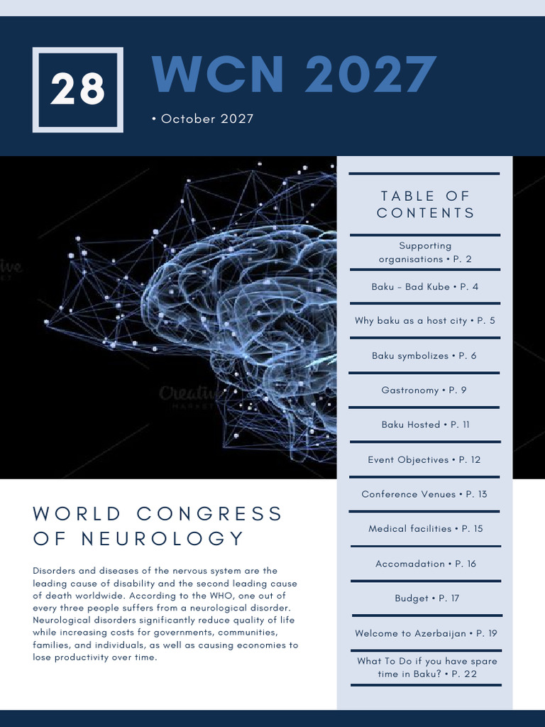 World Congress of Neurology: - October 2027 | PDF | Azerbaijan