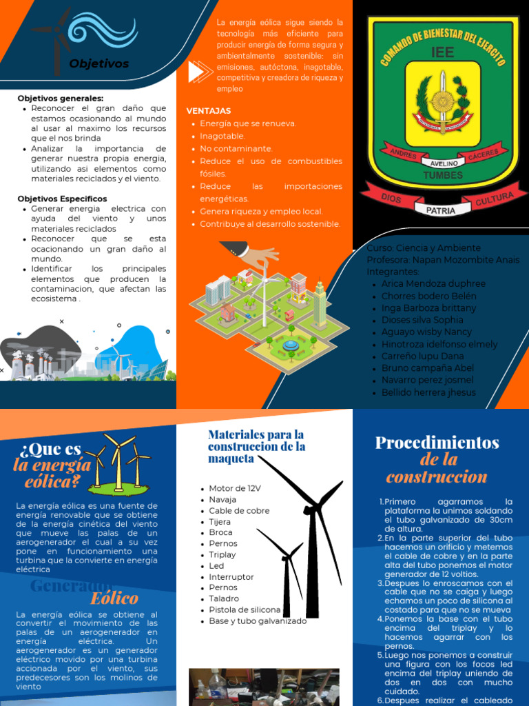 Triptico Proyecto | PDF | Energía eólica | Motores