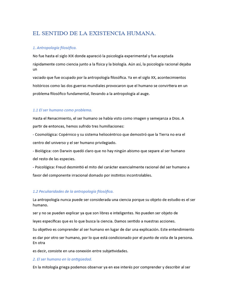 El Sentido de La Existencia Humana | PDF | Alma | Platón