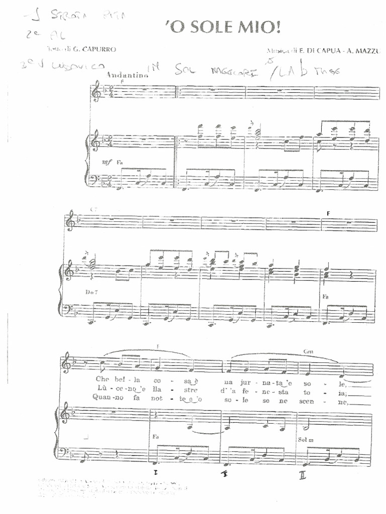 O Sole Mio | PDF