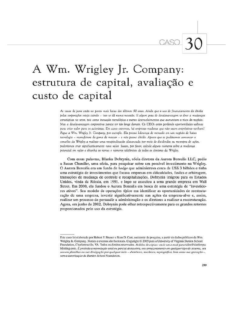 Caso - WM Wrigley JR | PDF