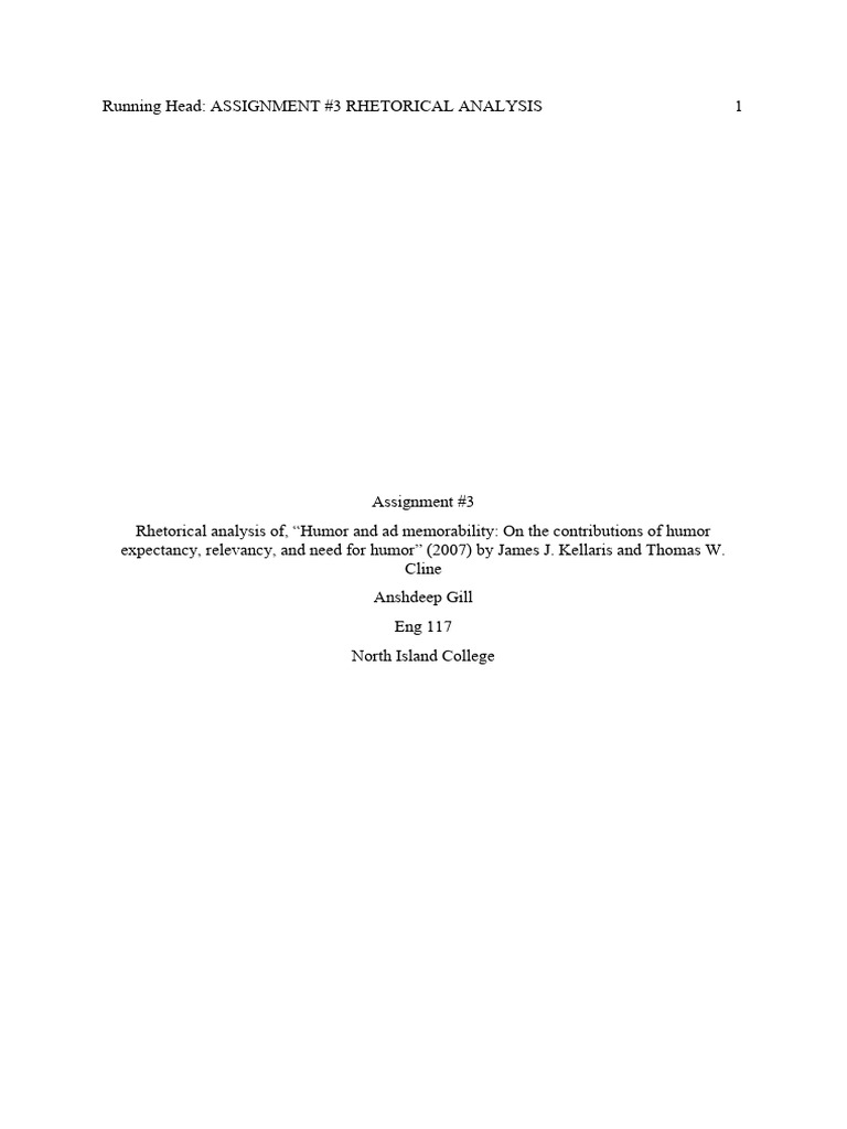 Rhetorical Analysis of Humor in Advertising | PDF | Humour | Information