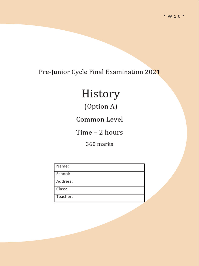 2021 JC History Option A Paper Conv | PDF | Neville Chamberlain