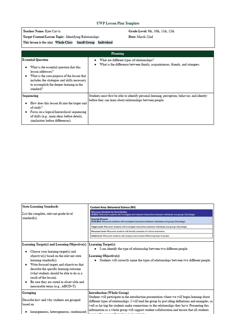 March 22 Lesson Plan | PDF | Educational Assessment | Reading Comprehension