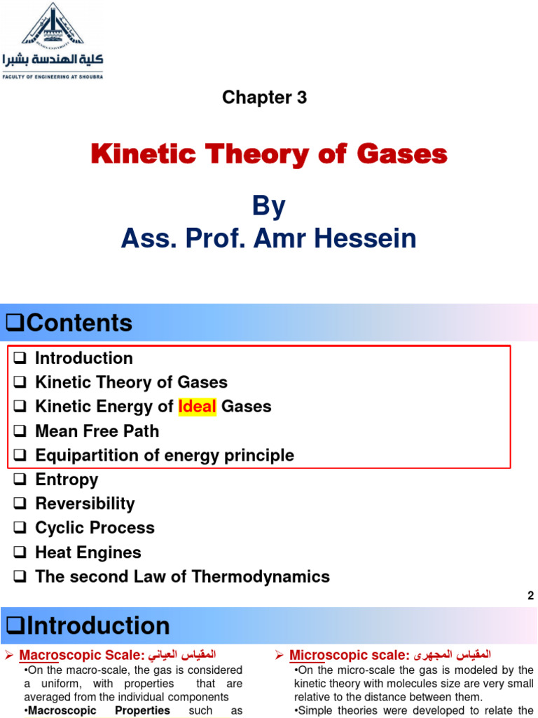 Thermodynamics - Chapter 3 - Lecture 1 | PDF | Gases | Temperature