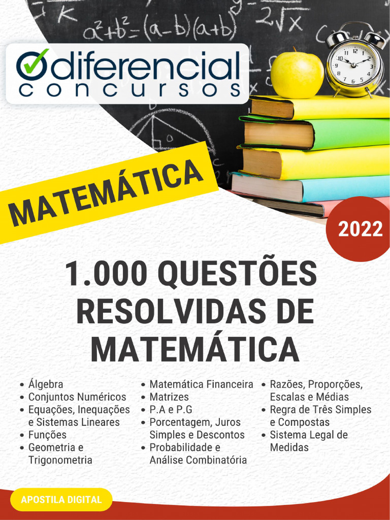 1.000 Questoes Resolvidas de MATEMATICA para Concursos APOSTILA AMOSTRA | PDF | Matemática ...