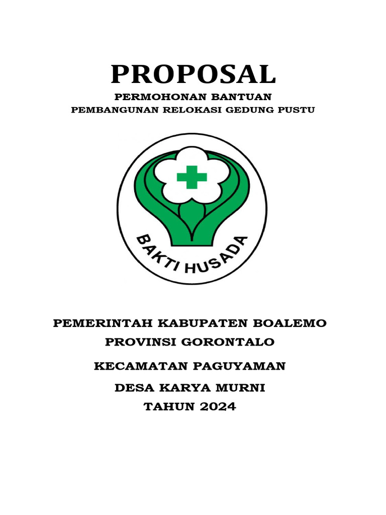 Proposal Pembangunan Pustu | PDF