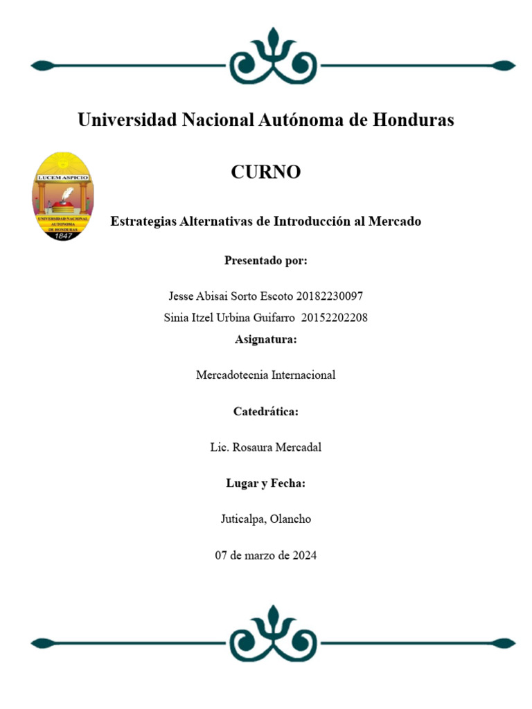 Estrategias Alternativas - Mercadotencia Internacional | PDF ...