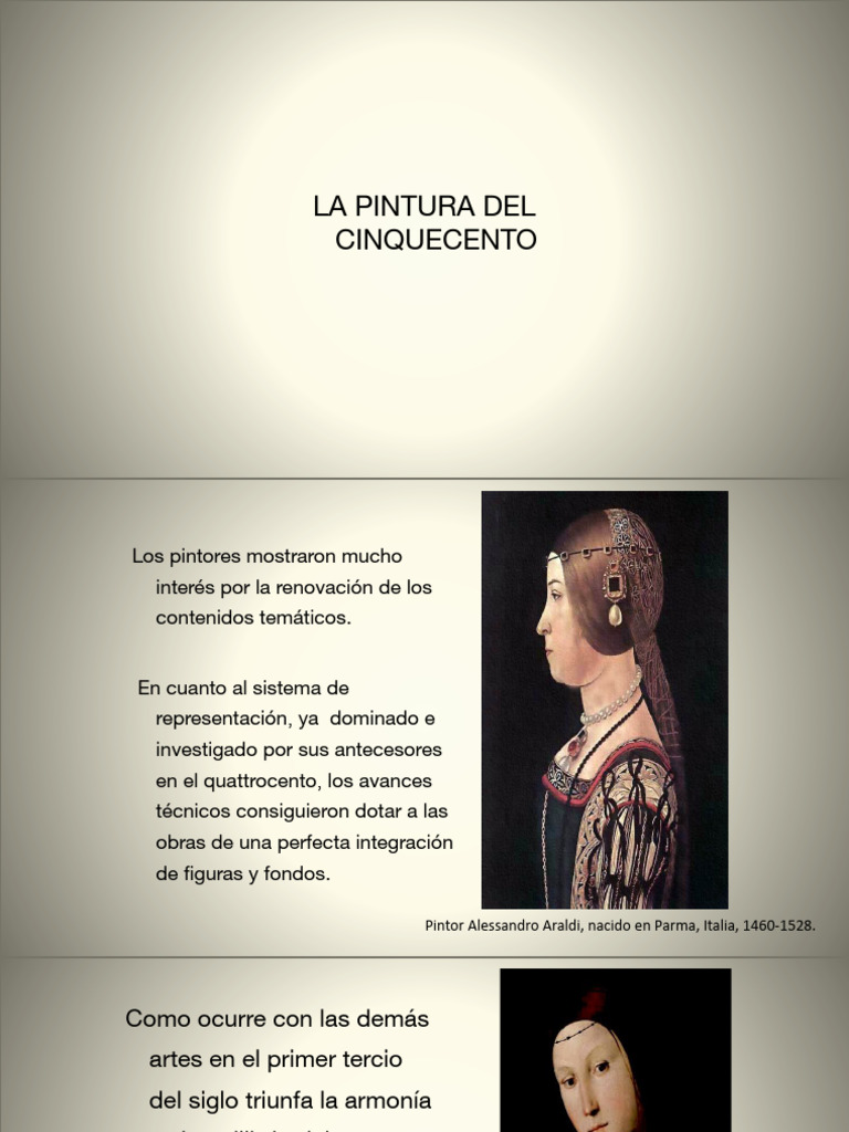 Arte del Cinquecento: Maestros y Técnicas | PDF