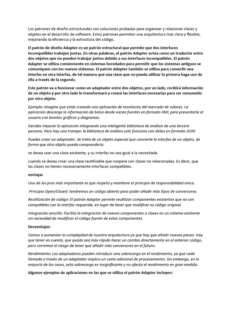 El Patrón Bridge Es Un Patrón de Diseño Estructural Que Perm ...