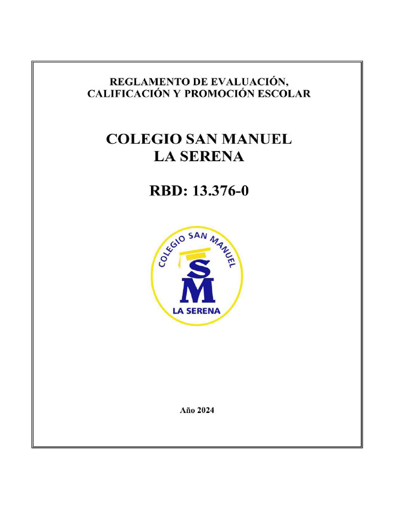 Reglamento Evaluación 2024 | PDF