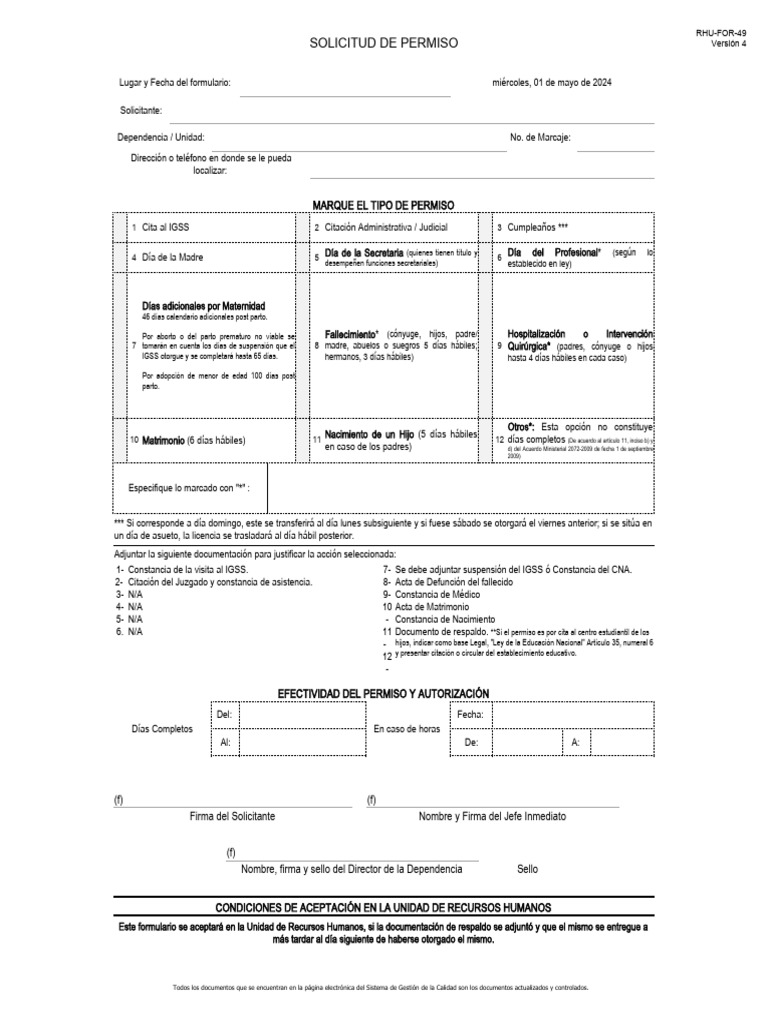Solicitud - de - Permiso 2023 | PDF