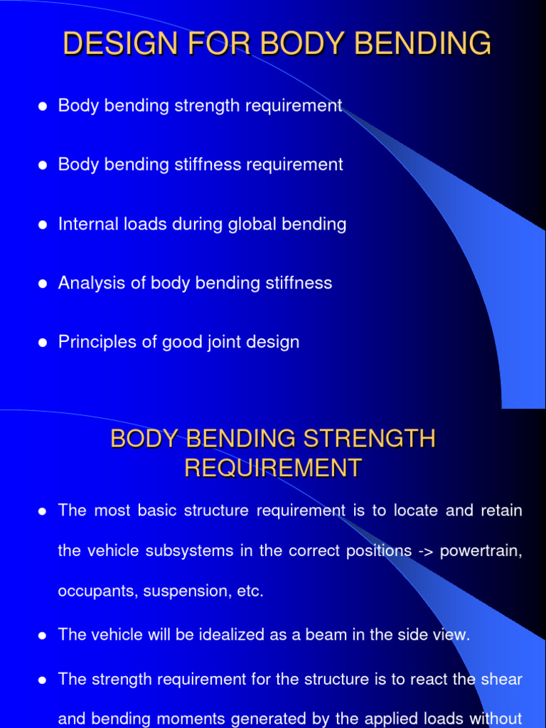 Body Bending Strength and Stiffness Analysis | PDF | Bending | Beam ...