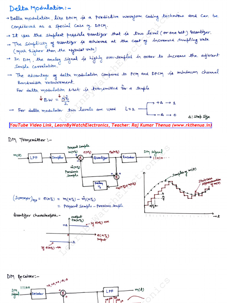 76-77 Delta Modulation | PDF | Audio Engineering | Digital Television