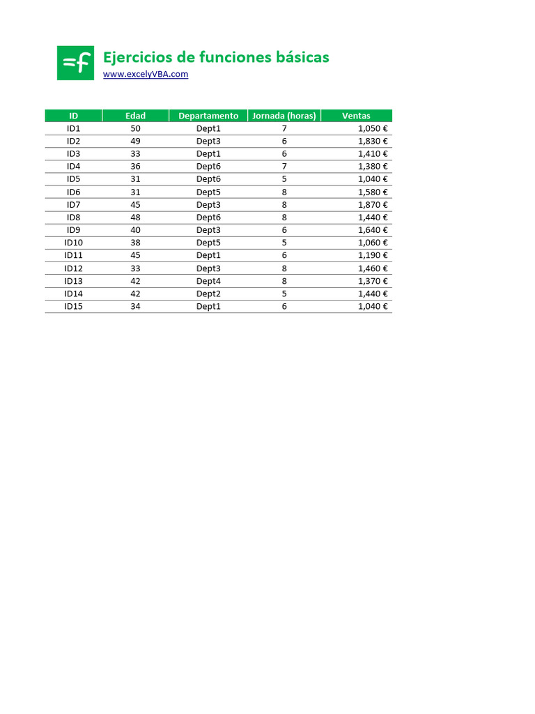 Soluciones de Ejercicio de Excel Con Funciones3 | PDF