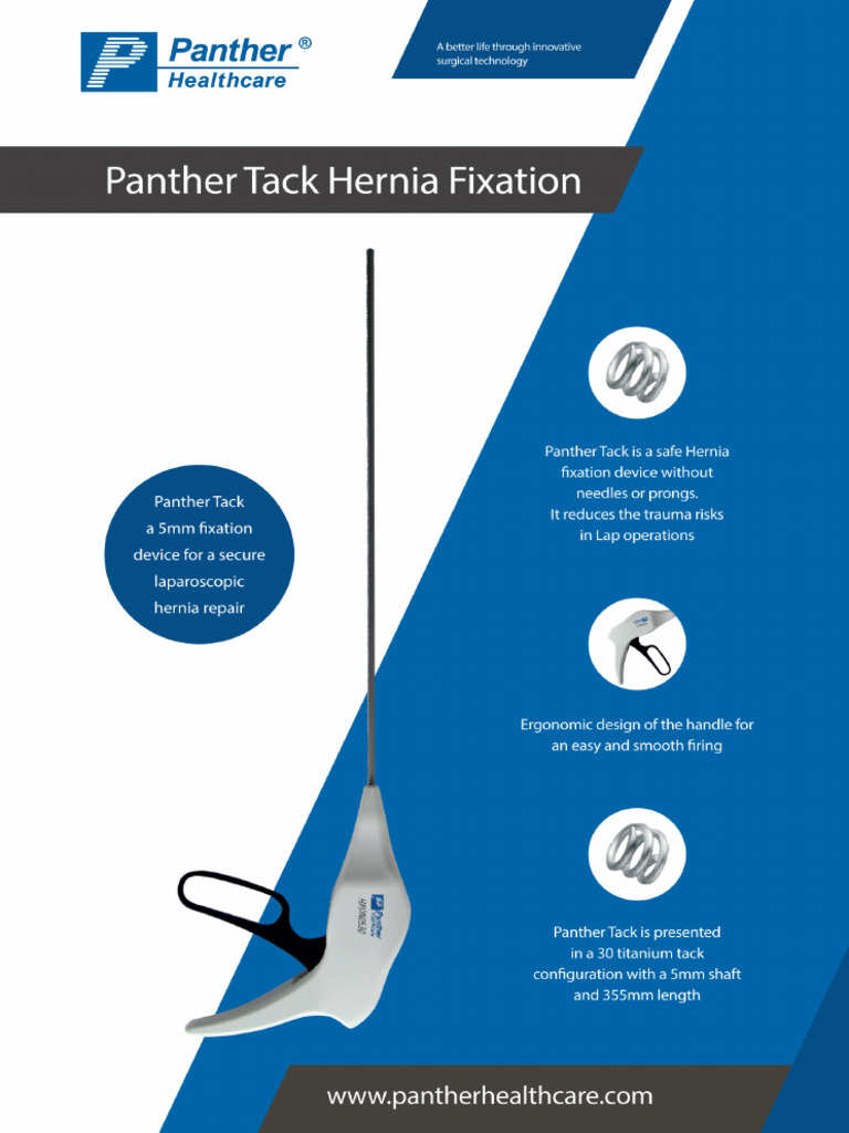 Surgeonious Stapling Devices - Panther Hernia Fixation Mesh Tracker-S | PDF
