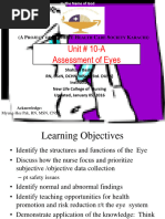 Comprehensive Nursing Eye Assessment | PDF