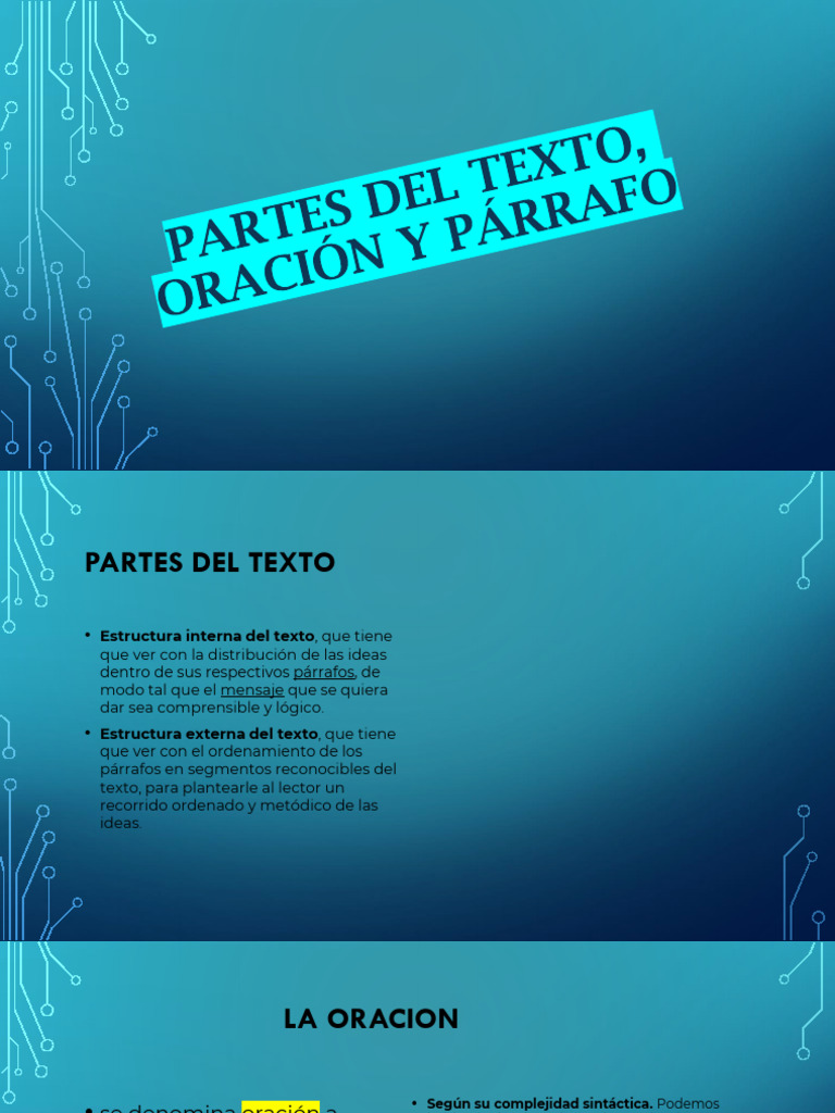 Estructura de Textos, Oraciones y Párrafos | PDF