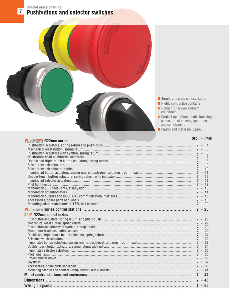 07 - Pushbuttons and Selector Switches - 01 - 18 | PDF | Switch ...