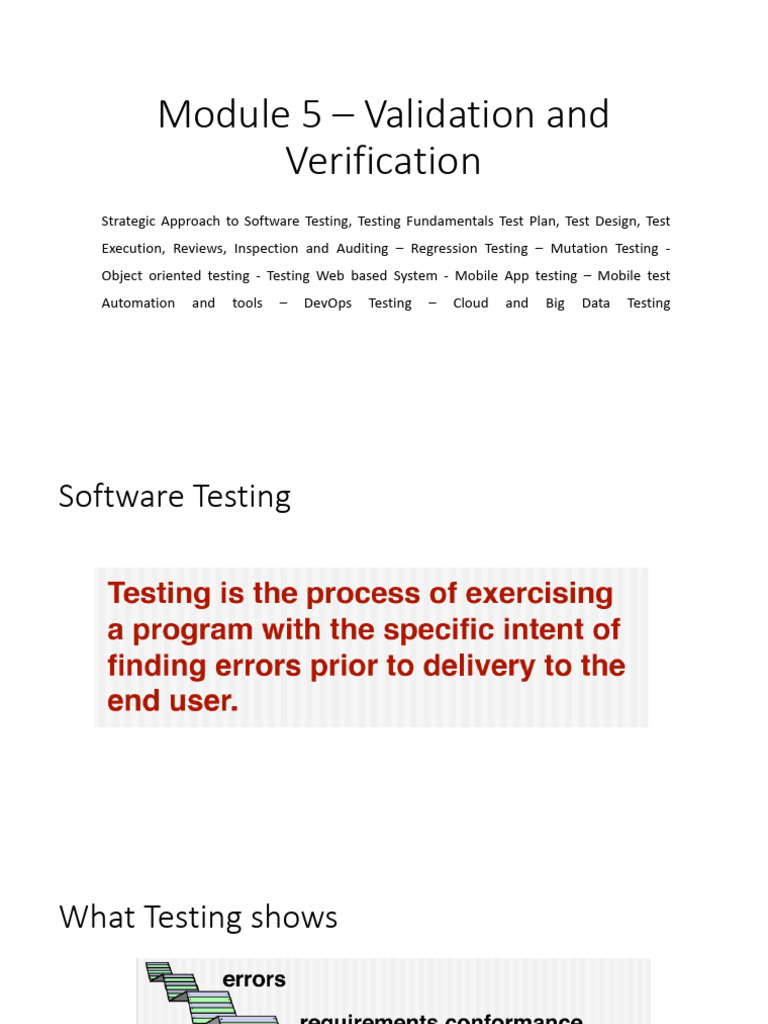 21-Testing Strategies and Types of Testing, Test Plan-09-03-2024 | PDF ...