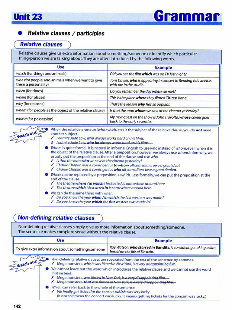 B2-23-Relative Clauses-Participles | PDF