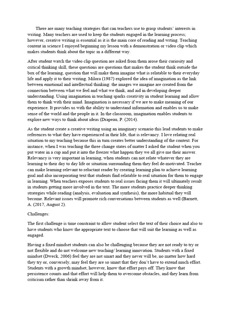 Portfolio Assignment Unit 5 5281 | PDF | Imagination | Mindset