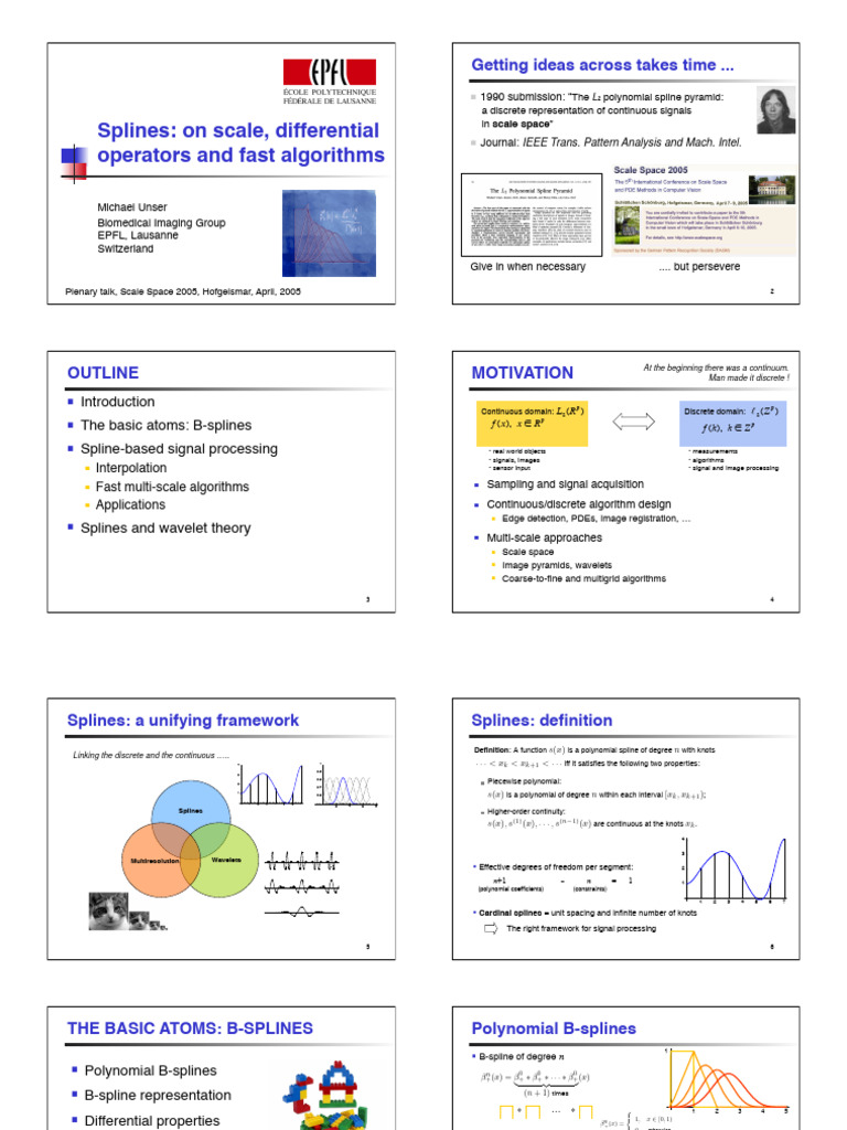 Splines Scale Diffenrential Operators Slides | PDF | Spline ...
