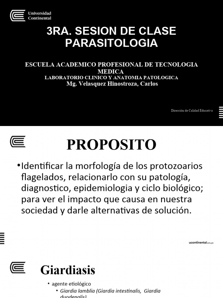 3ra. SESION DE CLASE PARASITOLOGIA | PDF | Heces | Diarrea