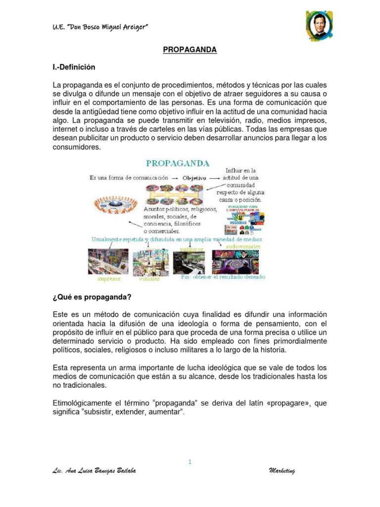 Propaganda: Definición y Tipos | PDF | Propaganda