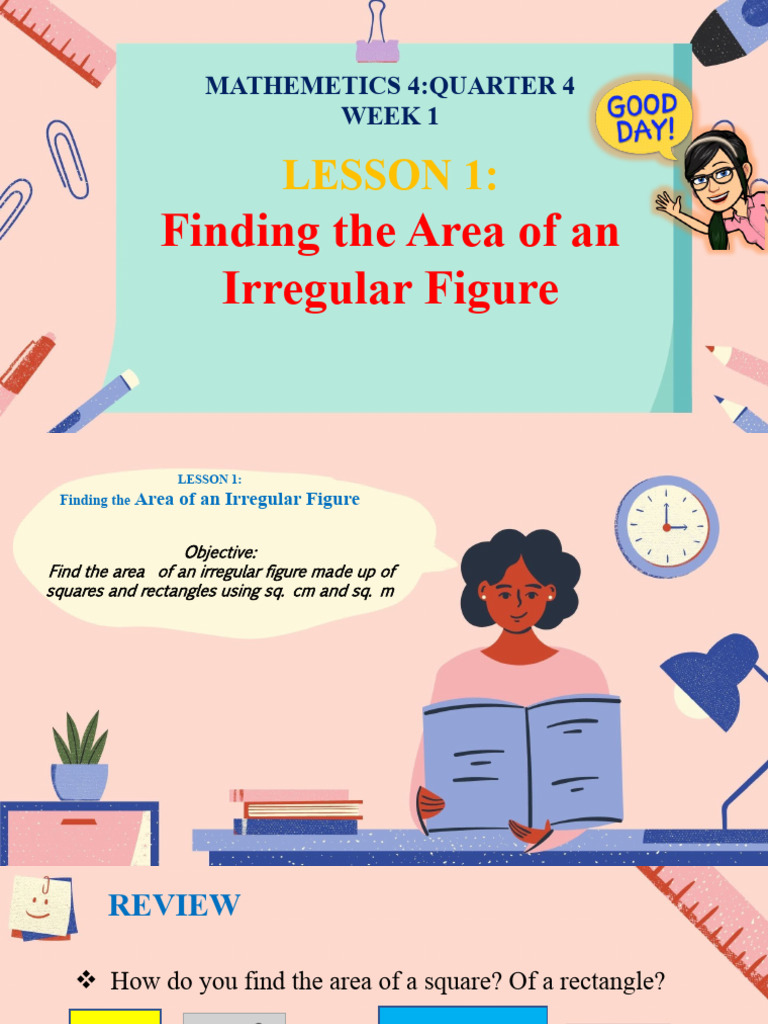 q4 Math 4 Week 1 Area of Irregular Figures - PPTX Version 1 | PDF ...