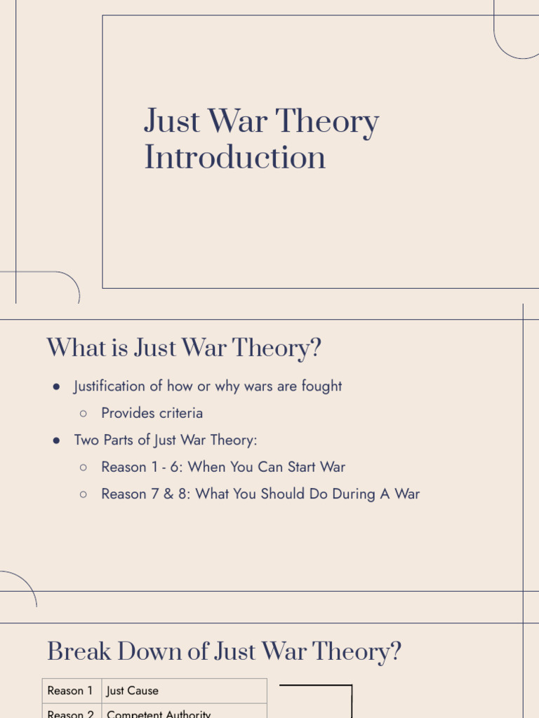 Just War Theory - Introduction | PDF | Just War Theory | Violent Conflict
