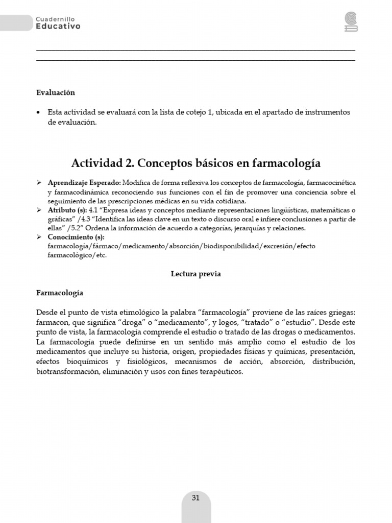 Conceptos Basicos de Farmacología | PDF | Medicamentos con receta | Farmacología
