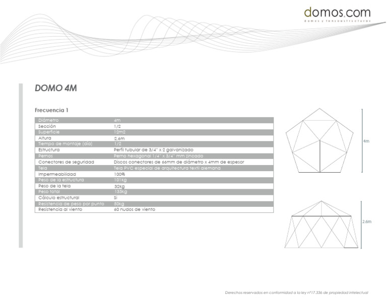 Ficha Domo 4 F1 Venta | PDF