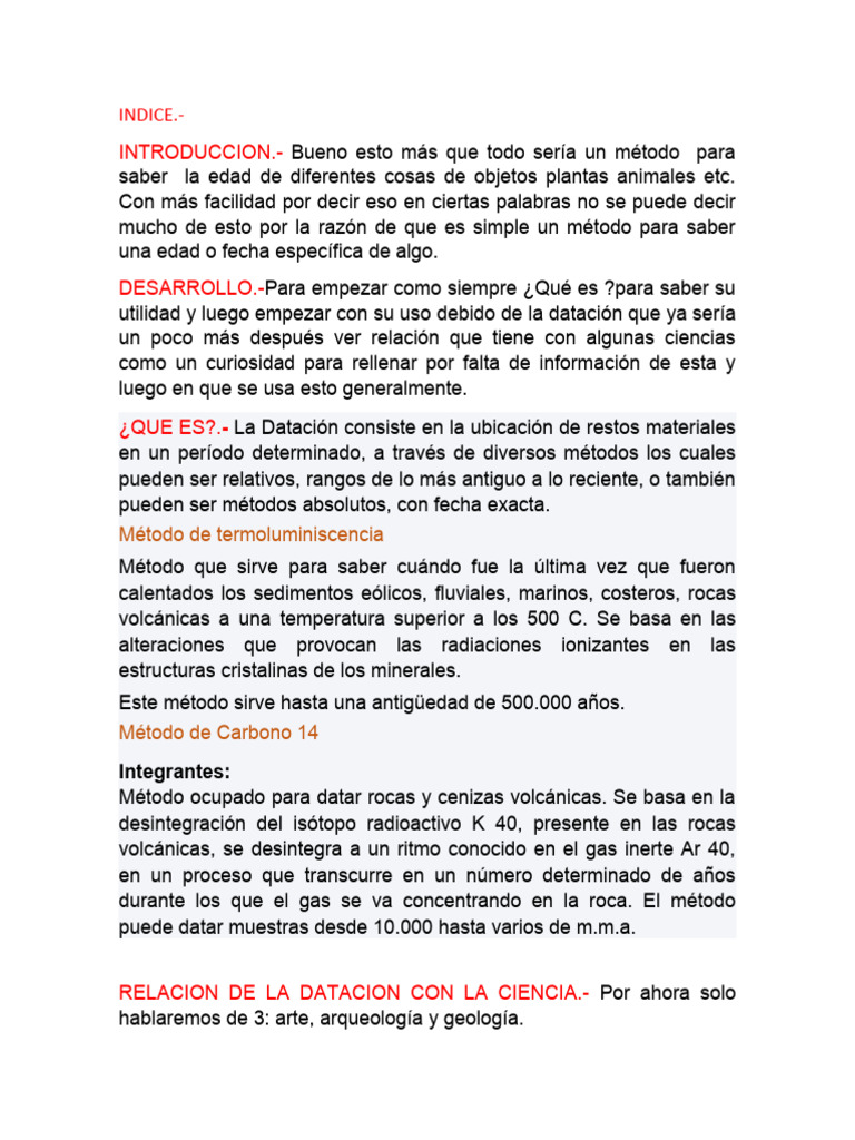 Métodos de Datación: Guía Esencial | PDF | Geología | Ciencias Naturales