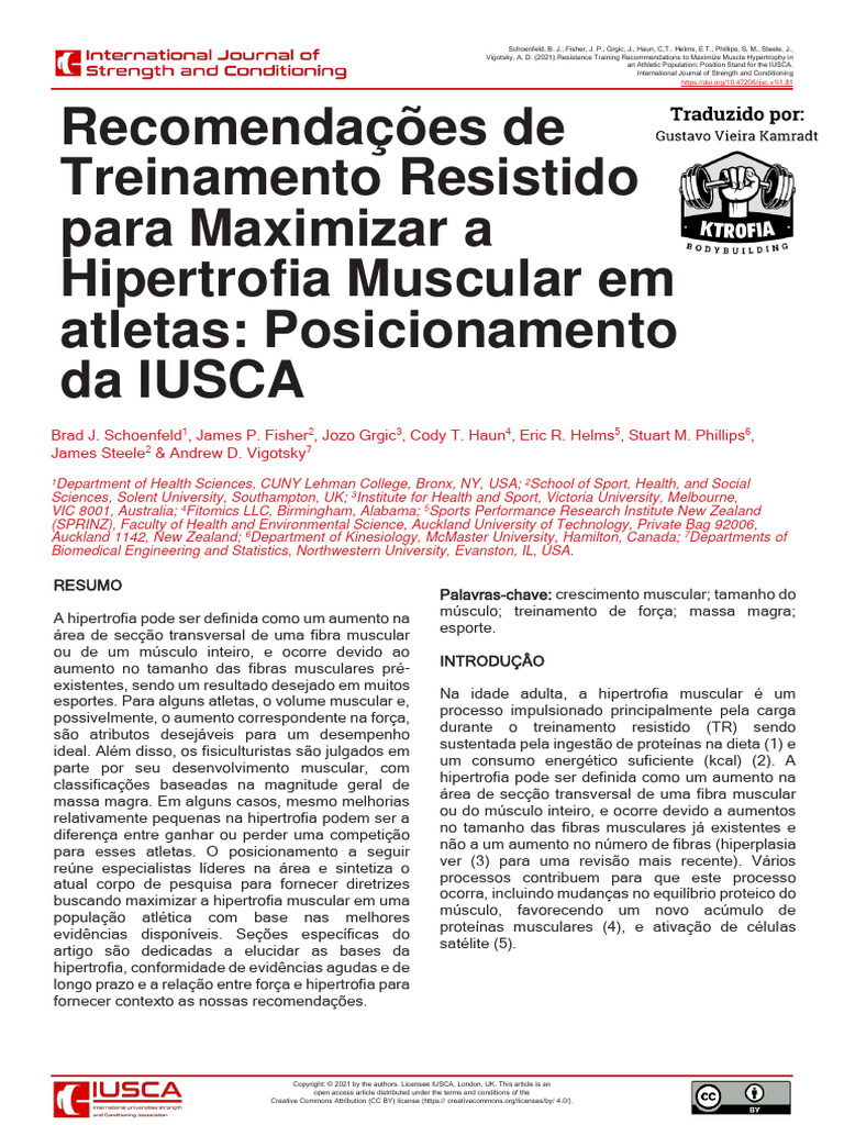 Recomendações de Treinamento Resistido para Maximizar A Hipertrofia ...