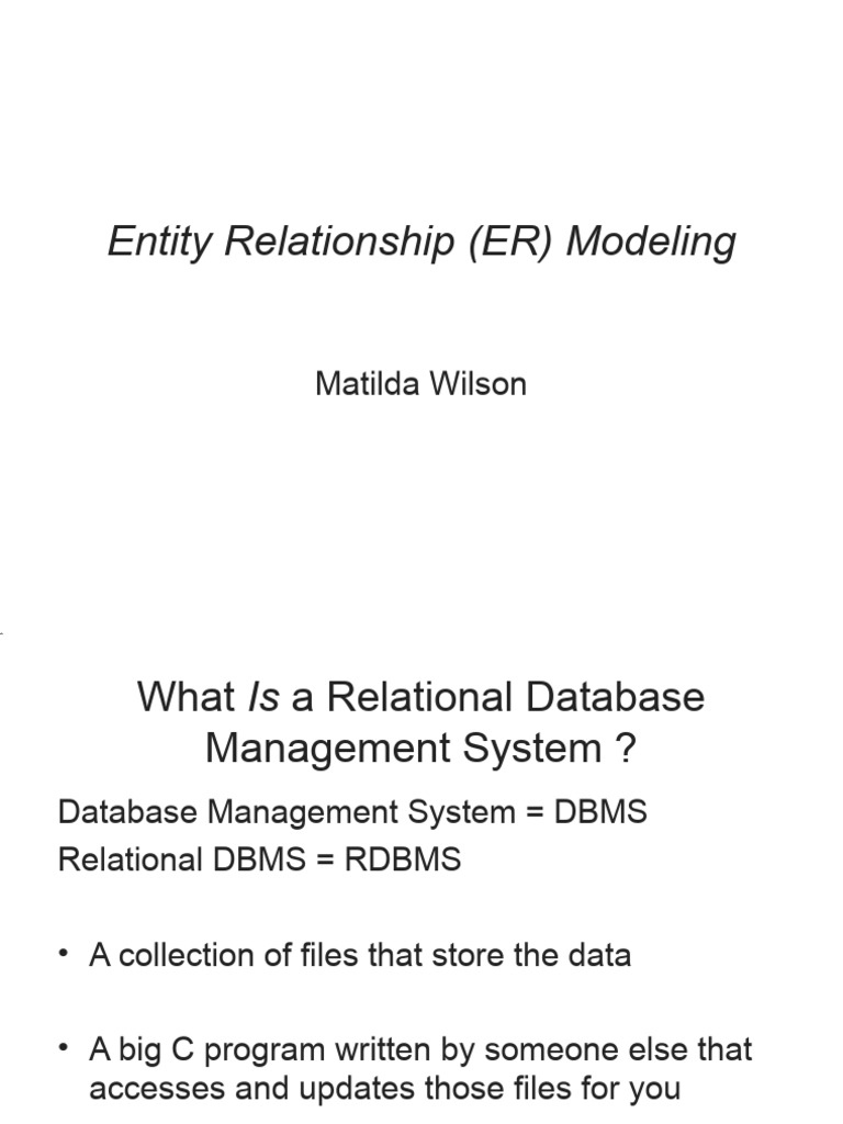 Entity Relationship Diagram and Basic Database Modeling | PDF ... Entity Relationship Diagram and Basic Database Modeling | PDF ...