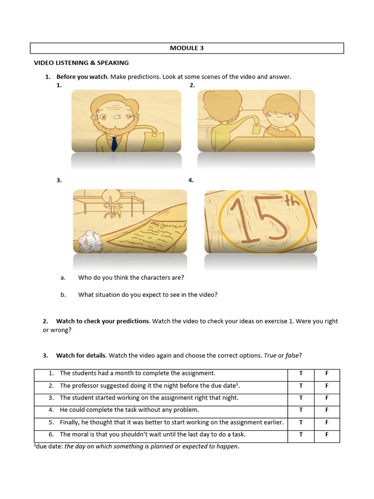 MODULE 3 Activity + Key | PDF | Procrastination | Professional Skills