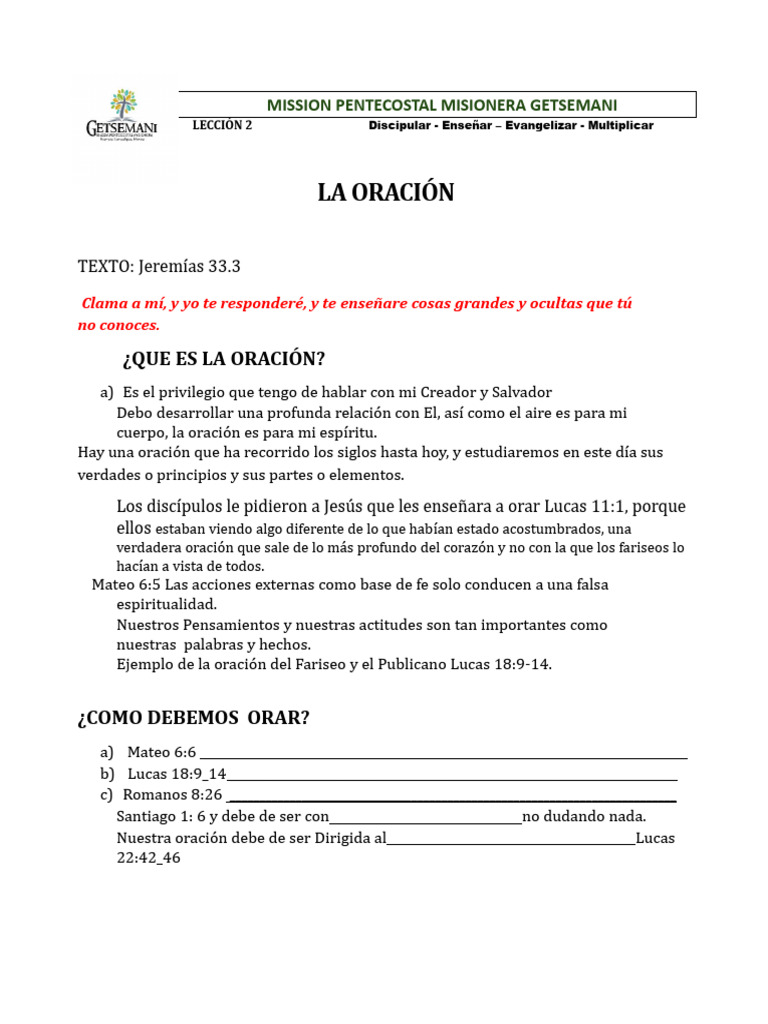 Principios y Partes de la Oración | PDF | Oración | Creencia religiosa ...