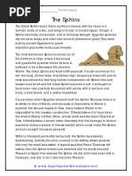 The Great Sphinx of Giza: History & Mysteries | PDF | Sphinx | Ancient ...
