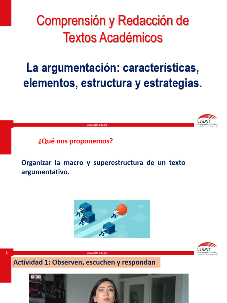 Sesion 11 y 12 - La Argumentacion-Caracteristicas-Elementos-Estrategias ...