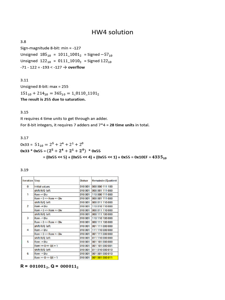 Hw3 Sol Download Free Pdf Arithmetic
