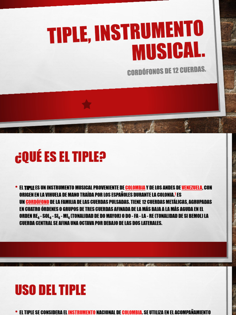 El Tiple: Instrumento Musical Colombiano | PDF
