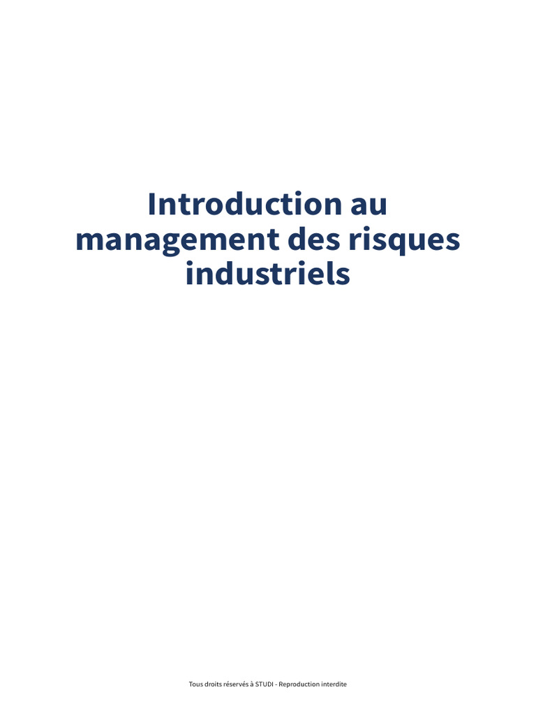 Introduc Managem Risque Indust - PDF | PDF | Risque | Gestion des risques