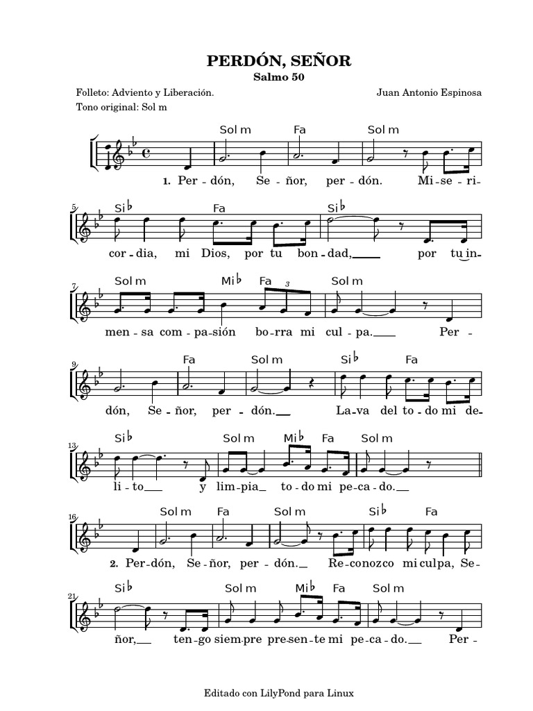 Perdon Senor | PDF | Salmos | Literatura de la sabiduría
