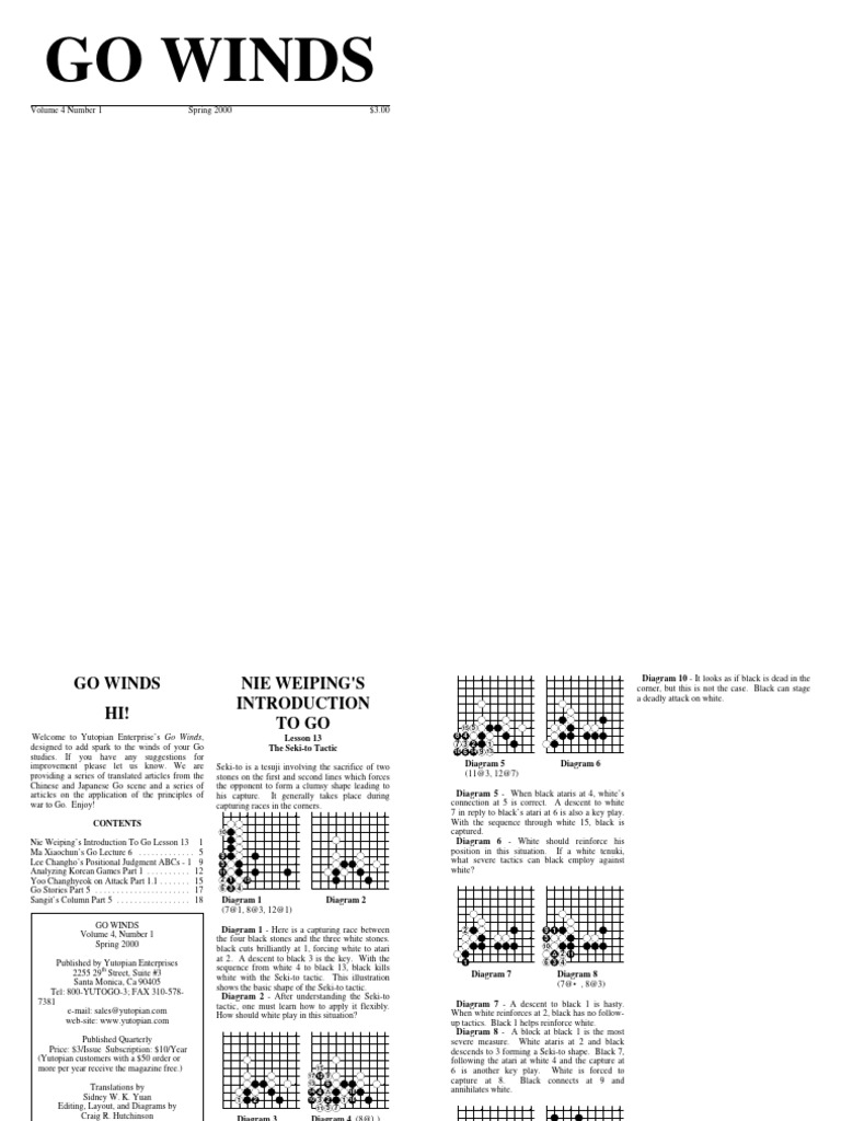 Go Winds Nr.41 Nie Weiping + Lee Changho + Ma Xiaochun + Cho Hunhyun | PDF
