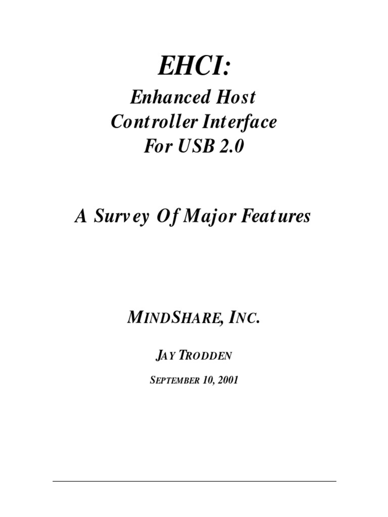 EHCI - Enhanced Host Controller Interface For USB 2.0 | PDF | Usb ...
