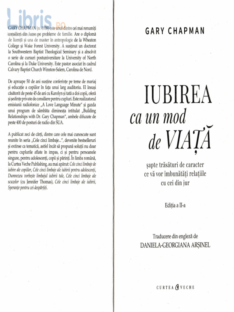 Iubirea CA Un Mod de Viata - Gary Chapman | PDF