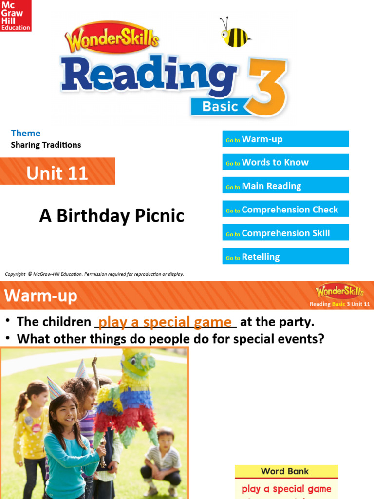 Basic 3 - Unit 11 | PDF | Reading Comprehension | Cognitive Science