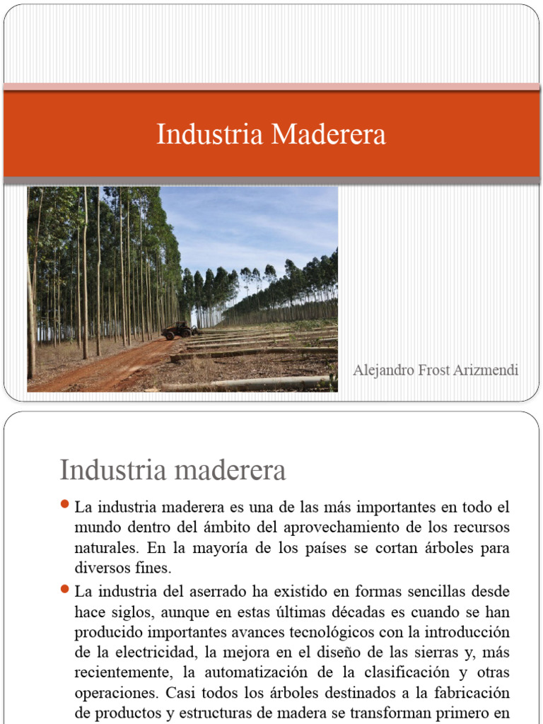 Alejandro Frost - Industria Maderera | PDF | Madera | Arboles